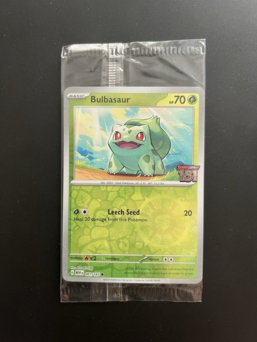 Pokemon 151 Bulbasaur Best Buy Promo 001/165 Stamped SEALED | eBay