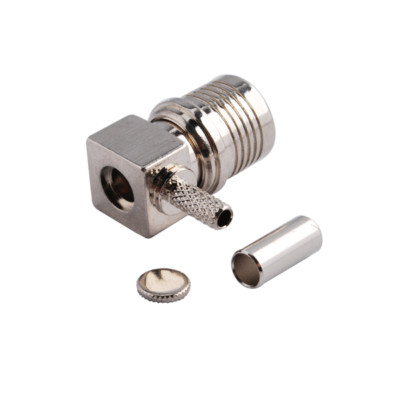 QMA male plug right angle crimp for RG174 RG316 LMR100 cable RF ...