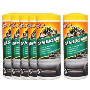 6 x Armorall Car Interior Dashboard Cleaner Protector Wipes Tub - Matt ...