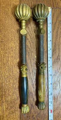 Antique Chinese Qing Dynasty Bronze Melon Hammer Mace Pair Not Sword | eBay