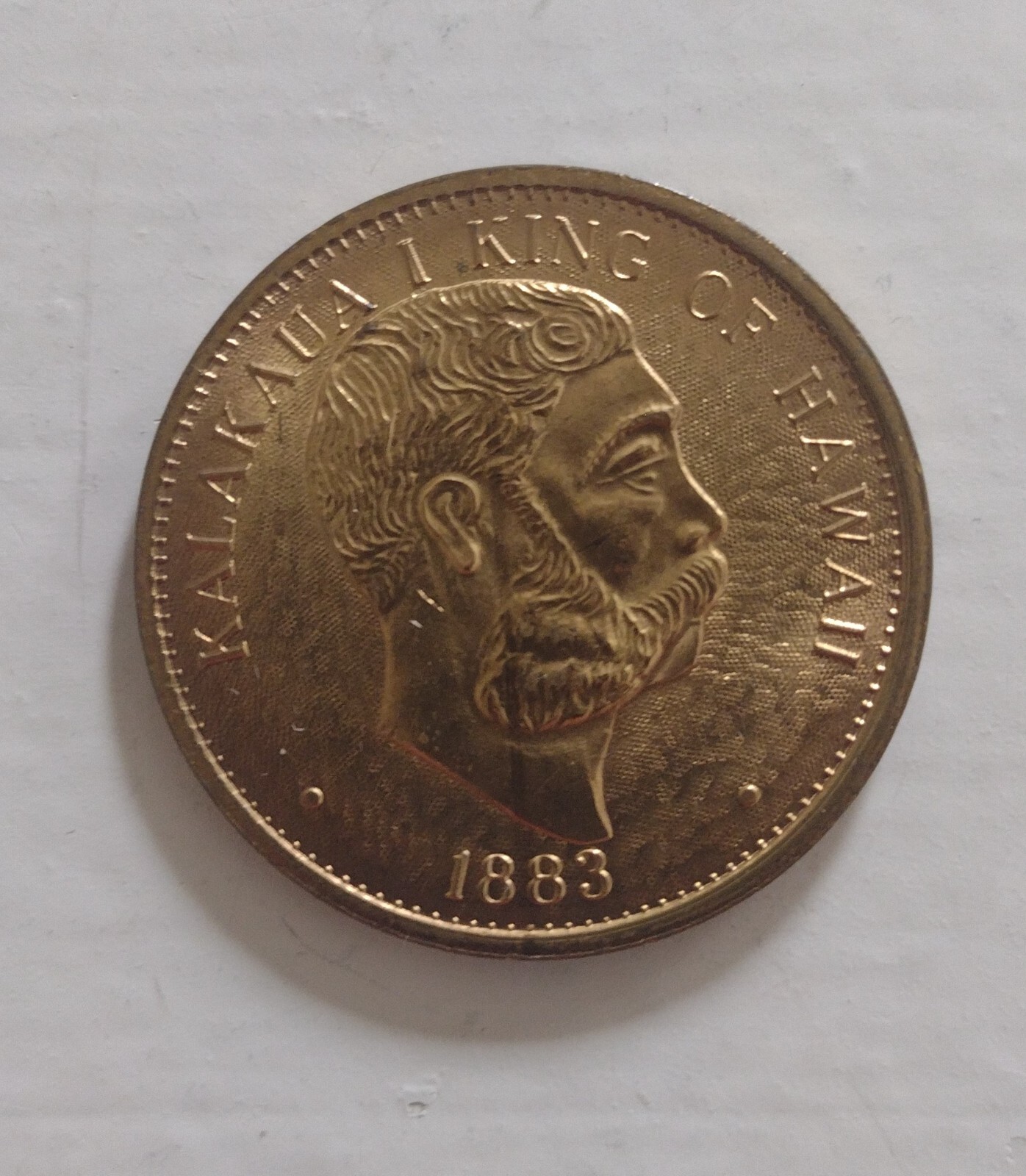 Kalakaua King Of Hawaii 1883 Gold Ka Pono Coin 1 Dollar | eBay
