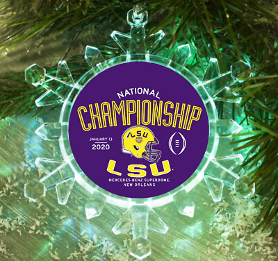 LSU Football National Champions Lit Snowflake Holiday Christmas Tree ...