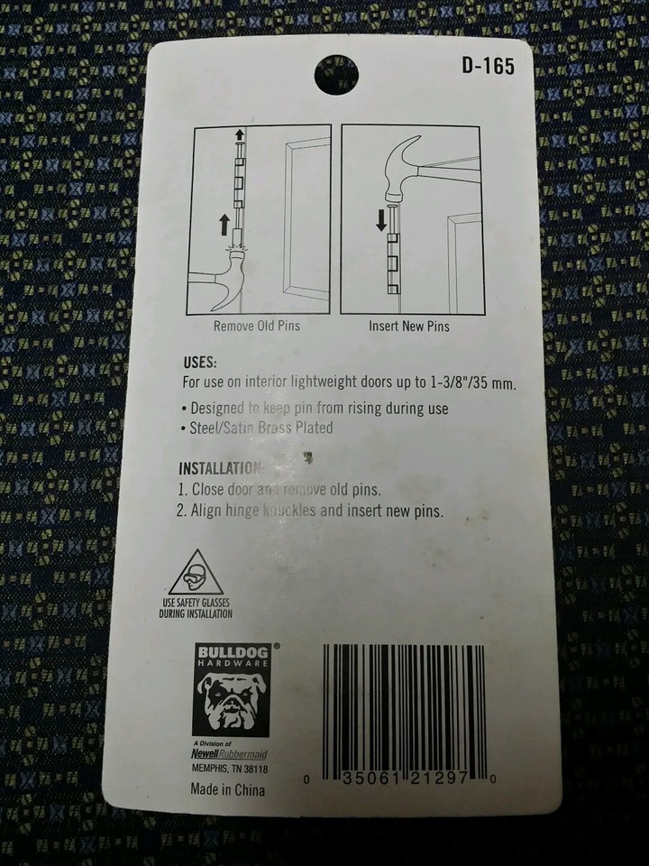 BULLDOG HARDWARE 4" HINGE PINS 4PK SATIN BRASS PLATED 102mm | eBay