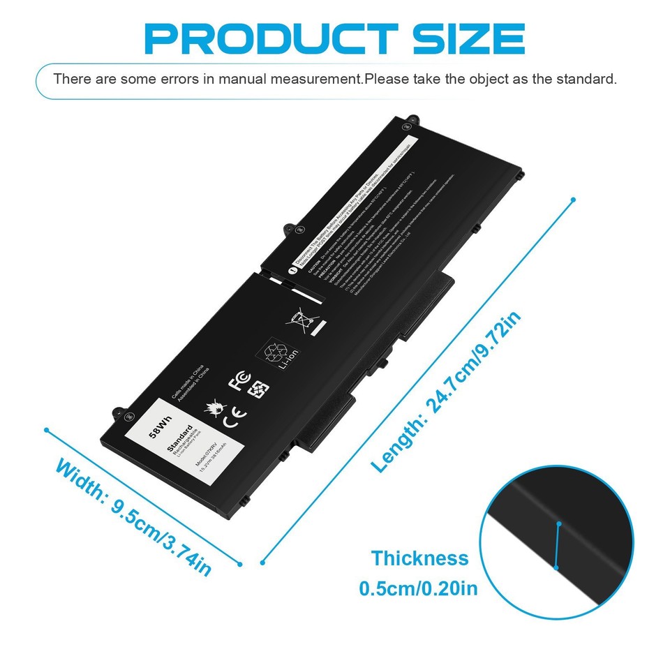 07KRV New Battery for Dell Latitude 5330 5430 5530 Precision 3570 M69D0 ...