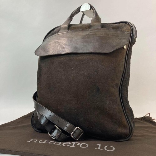 Numero 10 Vintage Leather Backpack Black Unisex A4 size | eBay