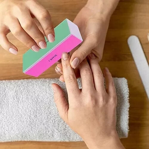 4 Way Nail Buffer Block (10 Pcs), Nail Shine Buffers Blocks Files for ...