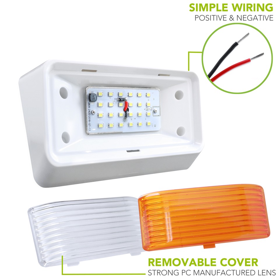 LED RV Motion Sensor Exterior Porch Utility Light White 12v Lighting ...