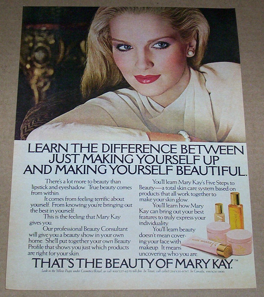 1981 print ad page - Mary Kay Cosmetics make-up Pretty blonde girl ...