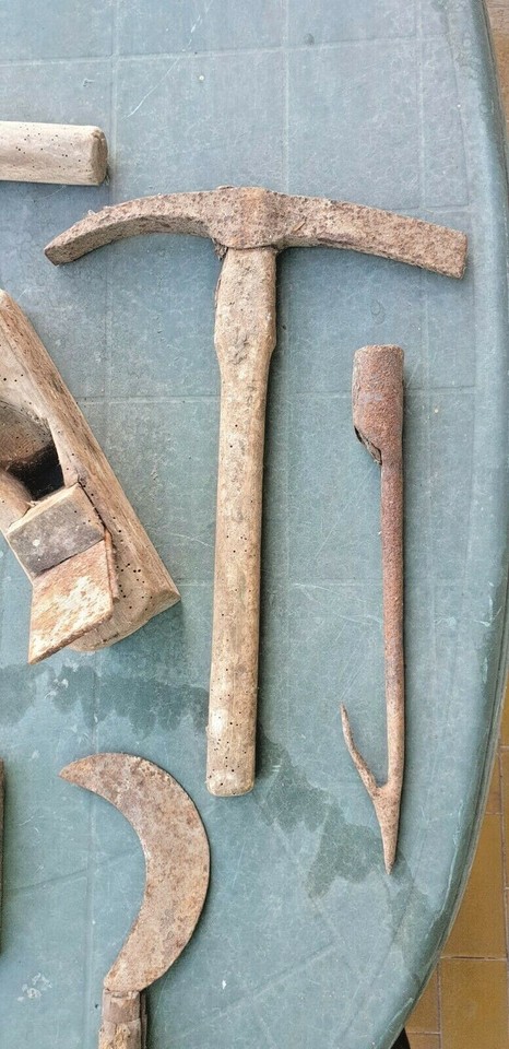 Lot of century old tools-set of 10 pcs-authentic hand tools! Great and ...