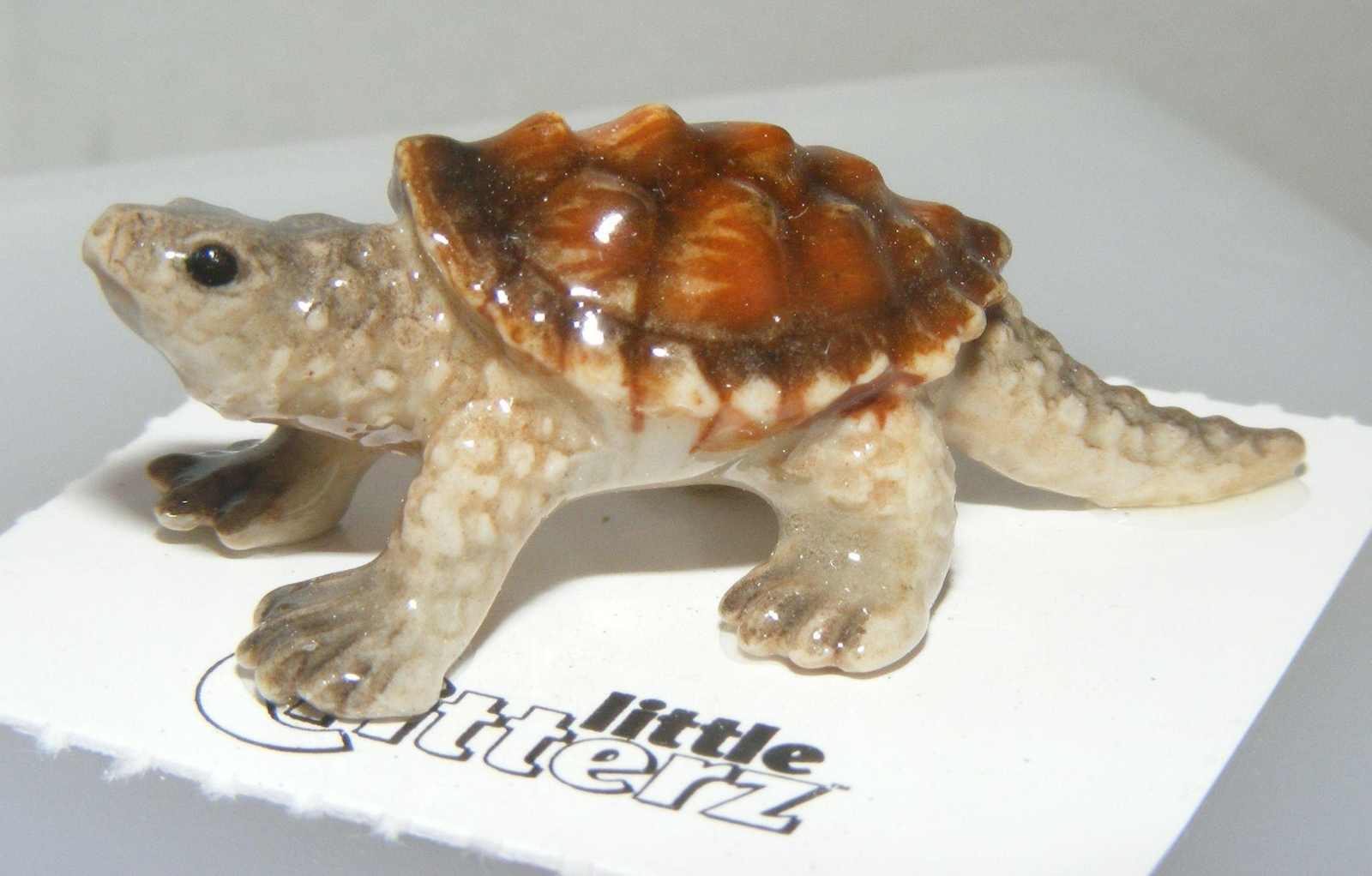 Little Critterz Miniature Porcelain Animal Figure Snapping Turtle "Jaws ...