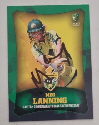 MEG LANNING FOIL CRICKET SIGNED IN PERSON CA TAP N PLAY BBL CARD "BUY ...