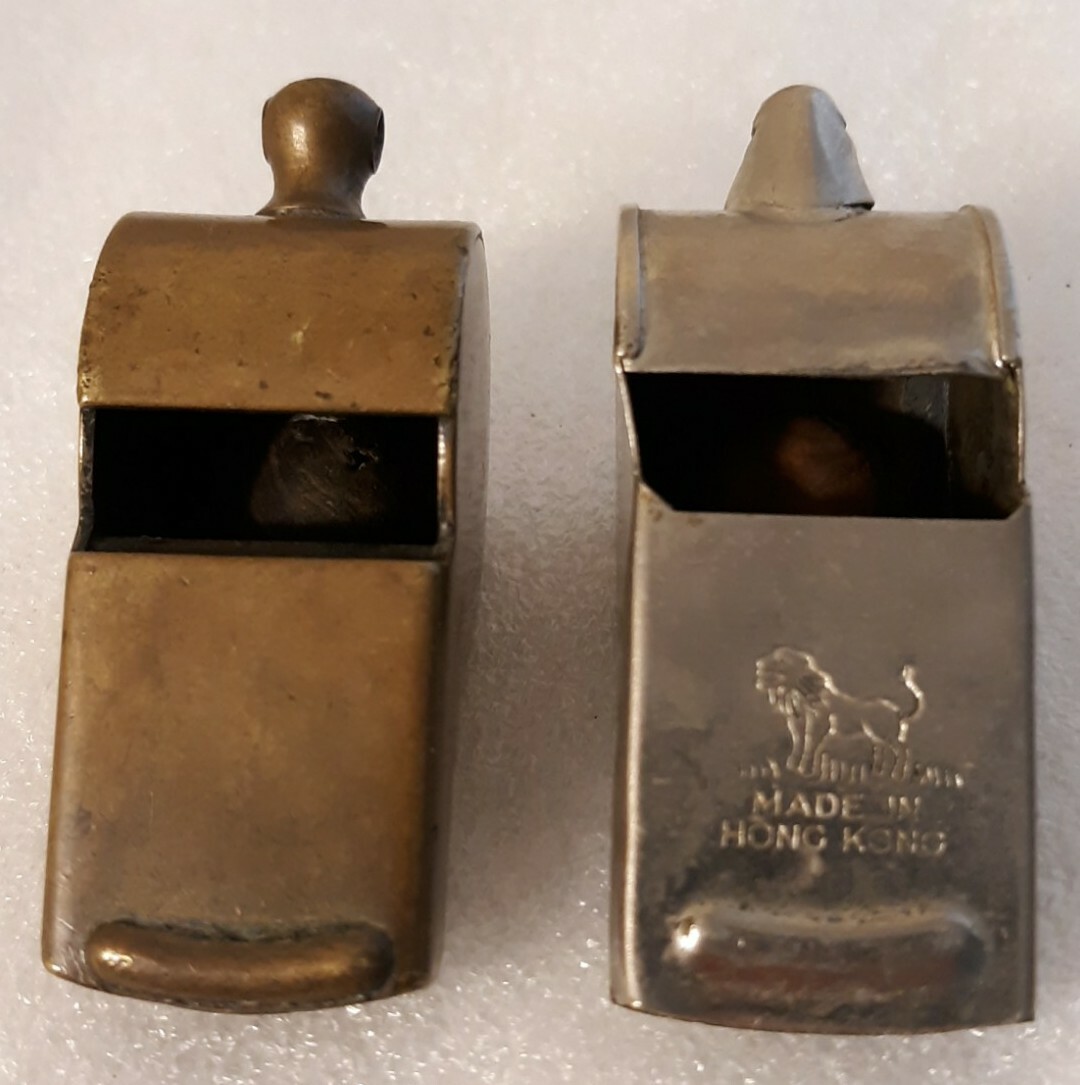 Vtg Antique Metal Nickel Brass Whistles Military Police Lot of 2 | eBay
