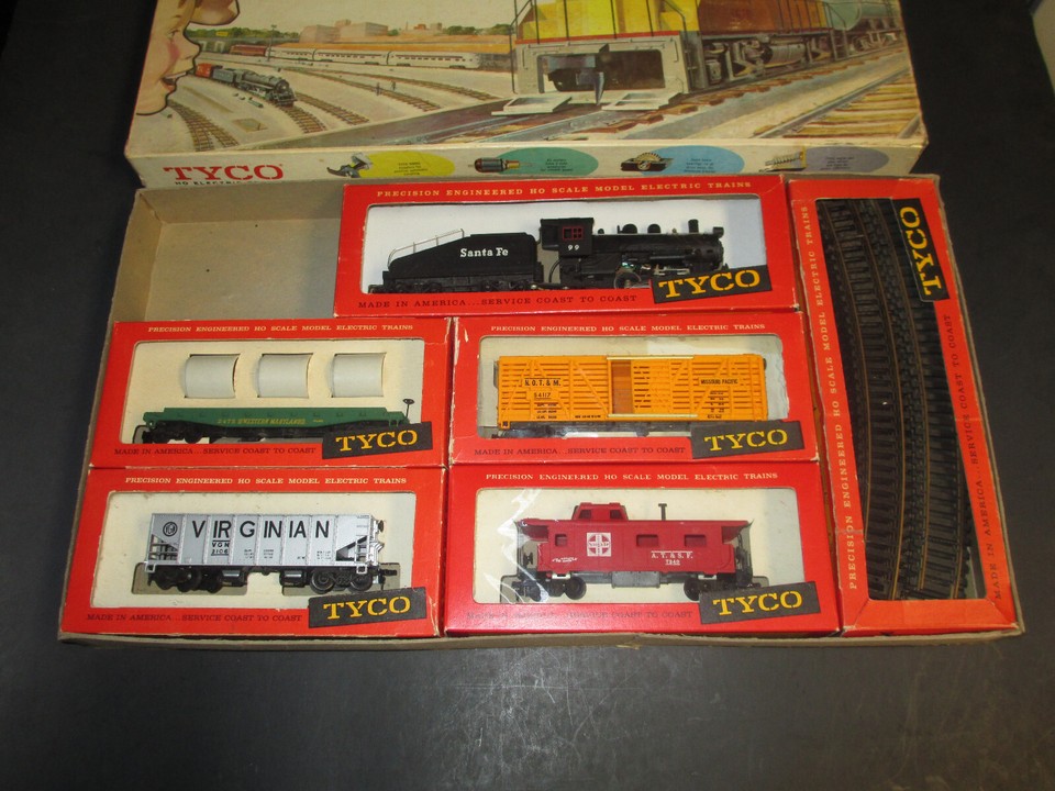 TYCO Mantua 1964 THE PLAINSMAIN Santa Fe HO Scale Freight Train Set Nm ...