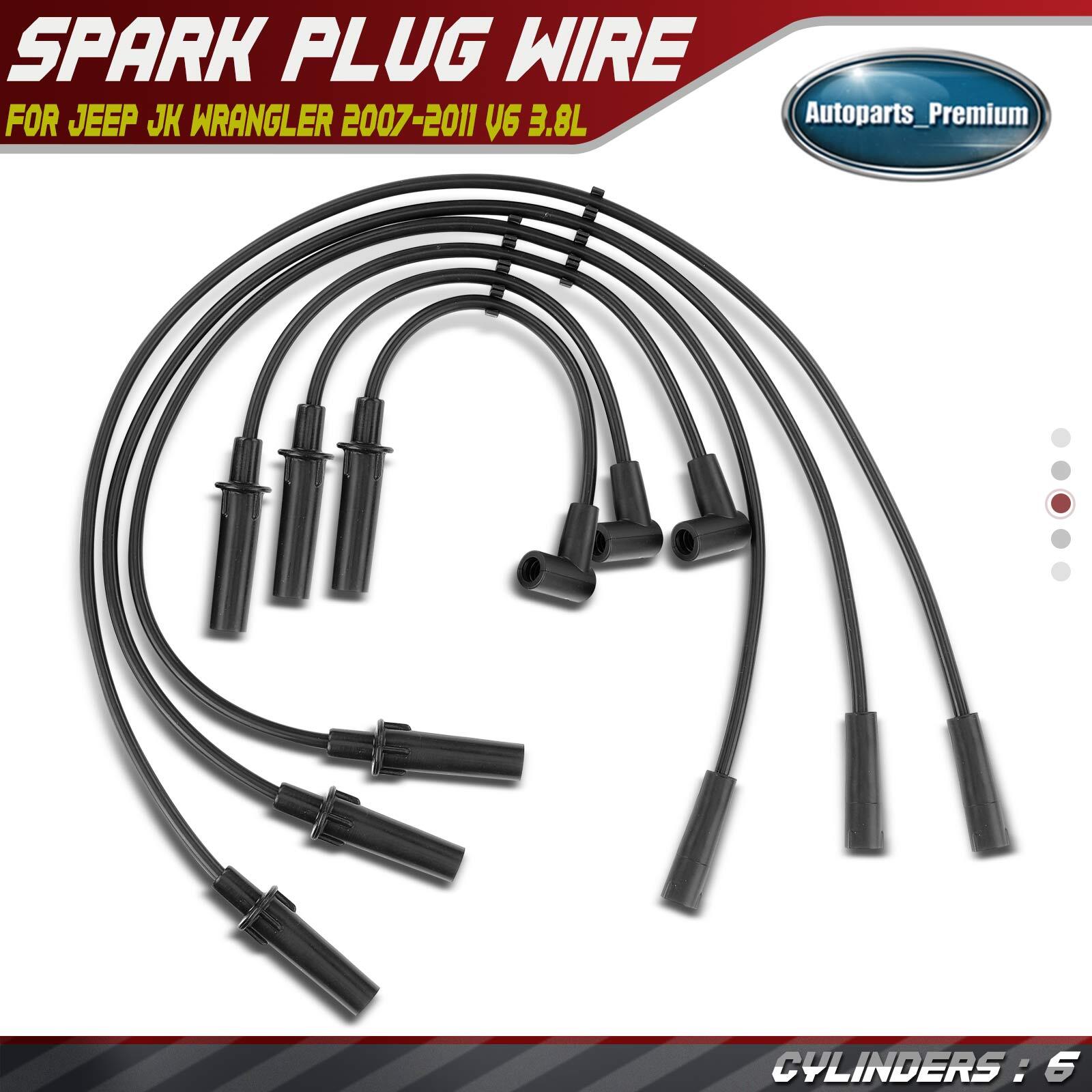 6pcs Spark Plug Wire Set for Jeep JK Wrangler 2007 2008 2009 2010 2011 ...