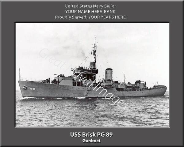 USS Brisk PG 89 Personalized Canvas Ship Photo Print Navy Veteran | eBay
