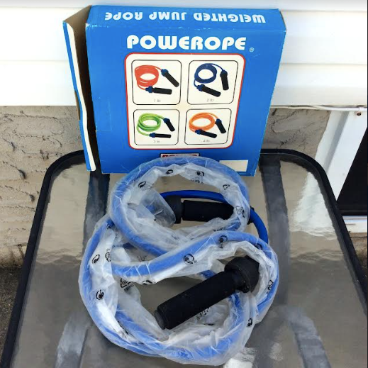 Power Systems Powerope Weighted Jump Rope + Everlast Push Up Stand Grip ...