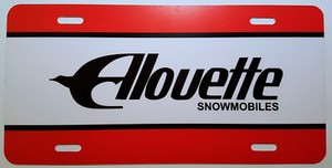 Vintage Alouette Snowmobile Logo Novelty License Plate | eBay