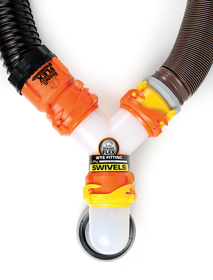 CAMCO 39812 RV CAMPER MOTORHOME RHINOFLEX SEWER HOSE WYE ADAPTER USA ...
