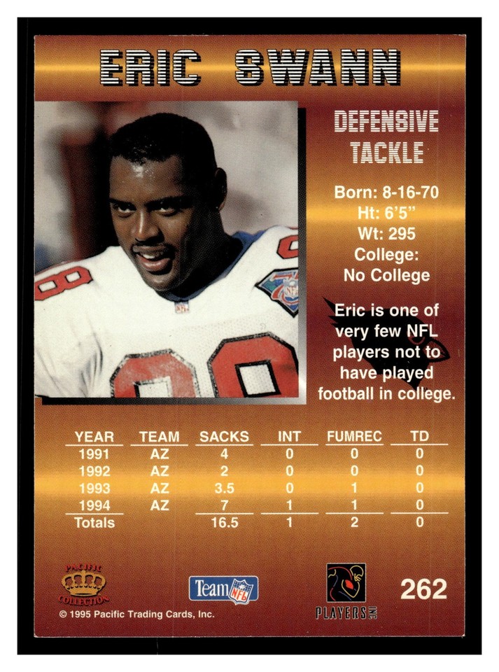 Eric Swann #262 1995 Pacific Arizona Cardinals | eBay