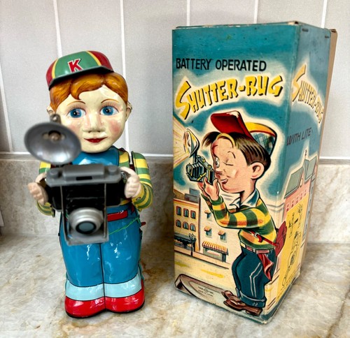 NOMURA (Japan) "Shutter-Bug Battery Operated Tin Toy w/ Original Box ...