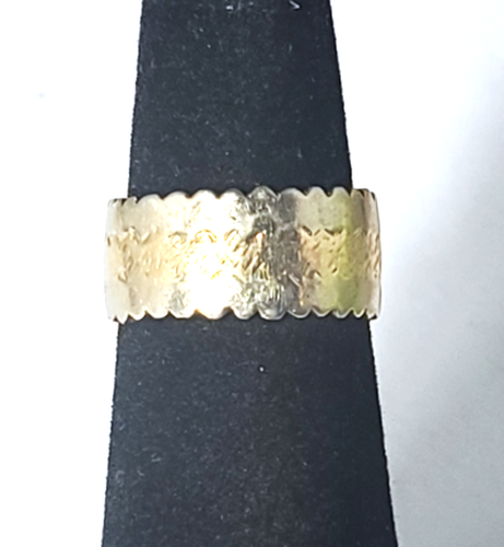 Vintage 10K W & Y Gold Serrated Custom Wedding Band Ring Lot Sz ~5 | eBay