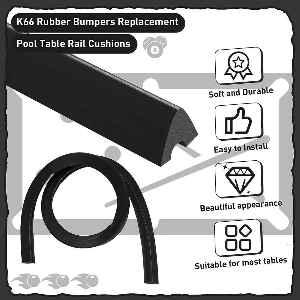 Rubber Bumpers, Bumper Pool Table Parts, Widely Applicable in Daily | eBay