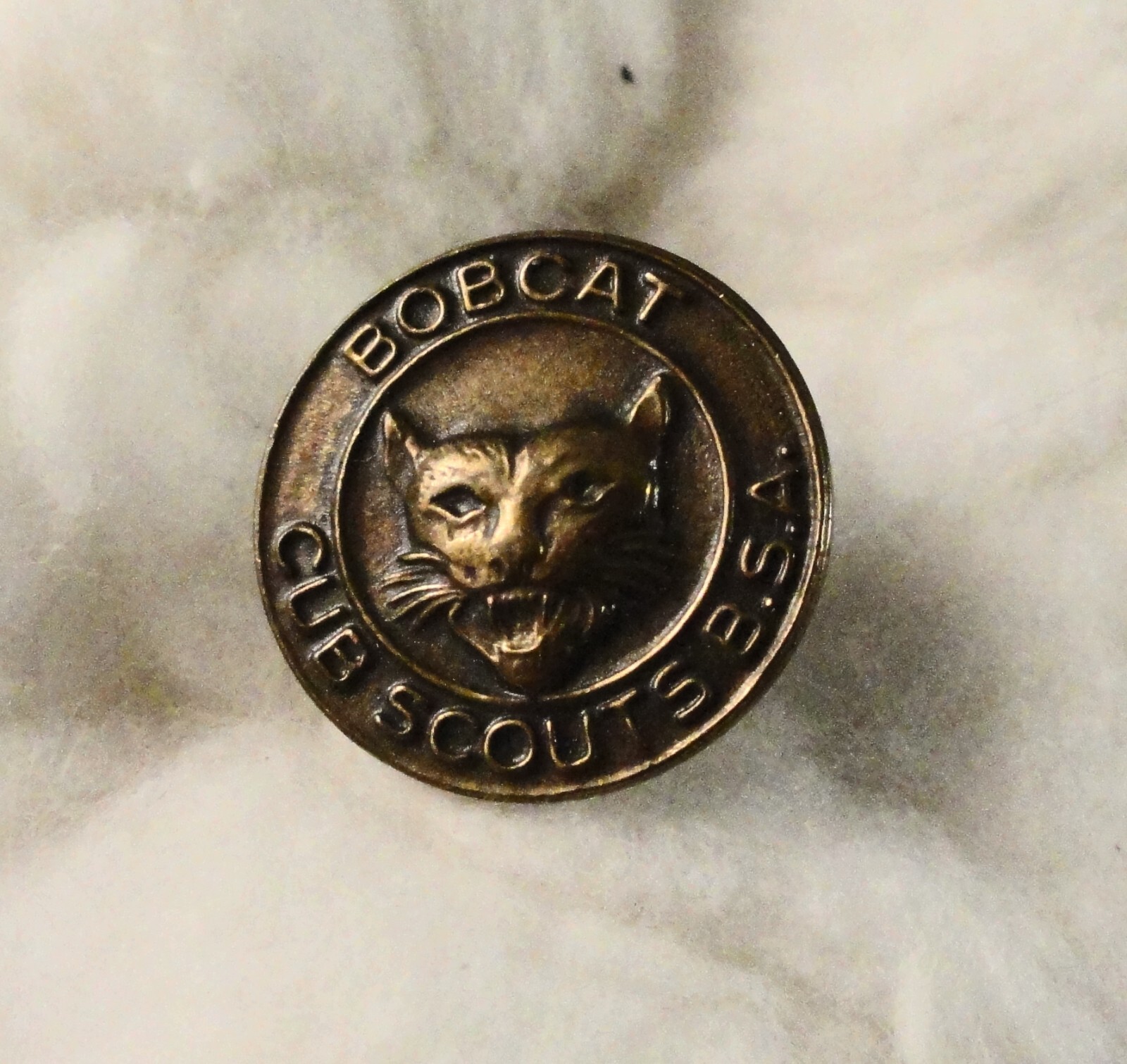 BSA Cub Scout Award Pin - Vintage BOBCAT Pin - 1947 to 1950 Era Bent ...