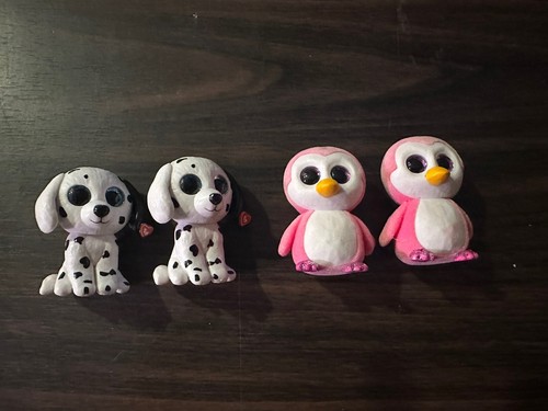 lot of 4 TY mini boos series Fetch the Dalmation Dog & Glider The ...