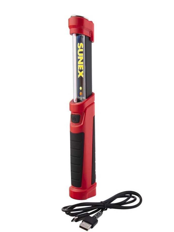 SUNEX TOOLS 400 LUMEN RECHARGABLE COB LED HANDHELD WORK LIGHT FLASH # ...