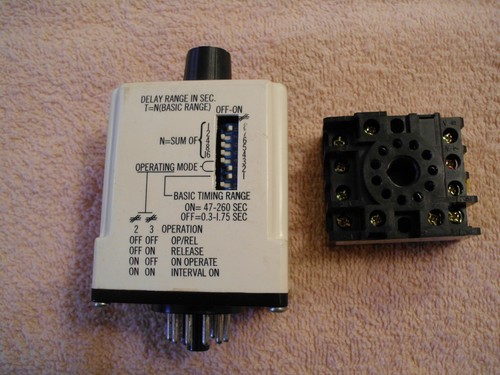 Electronic Controls Corporation P-186-8-2 Time Delay Relay and Socket ...