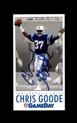 Chris Goode Signed 1992 NFL GameDay Indianapolis Colts Autograph | eBay