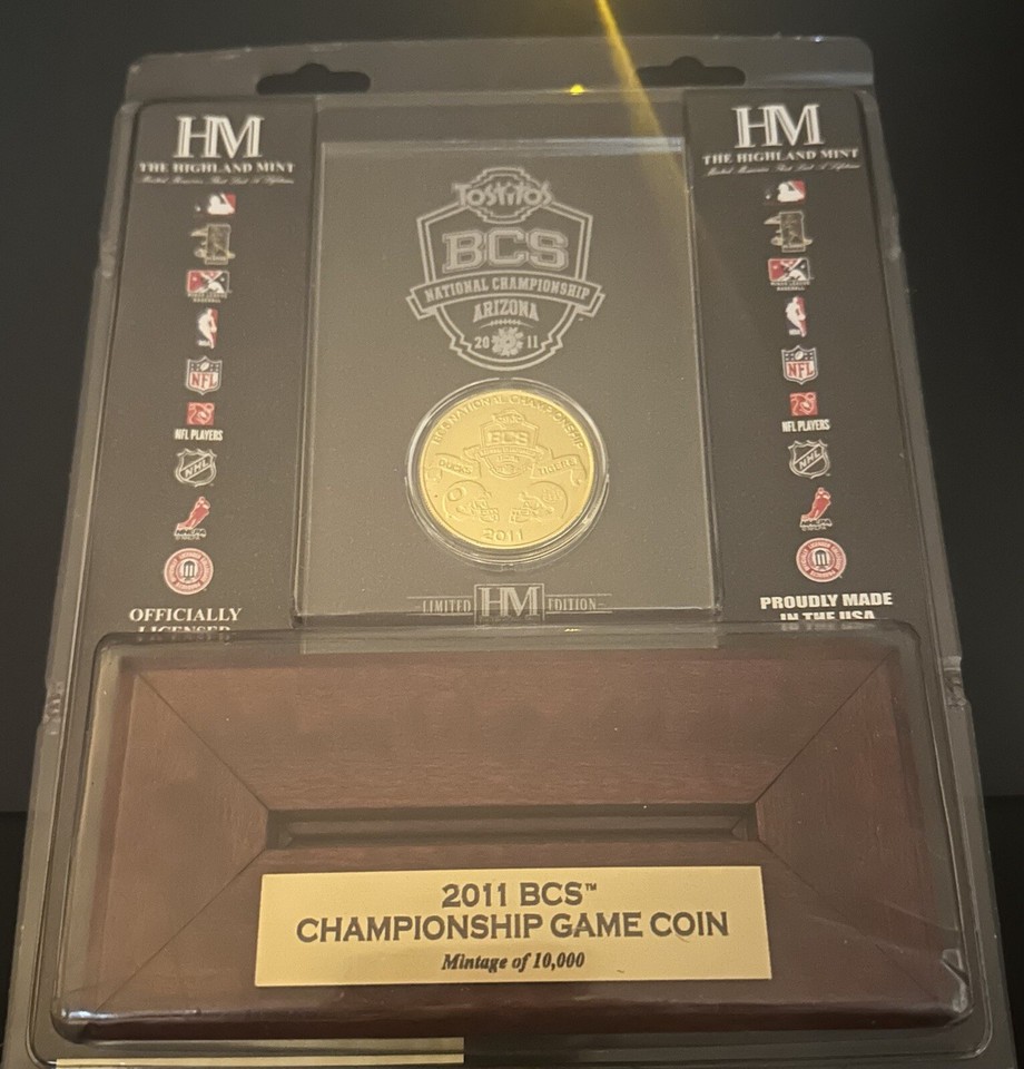 2011 BCS National Championship Coin HM 24k Gold Plate Oregon Ducks ...