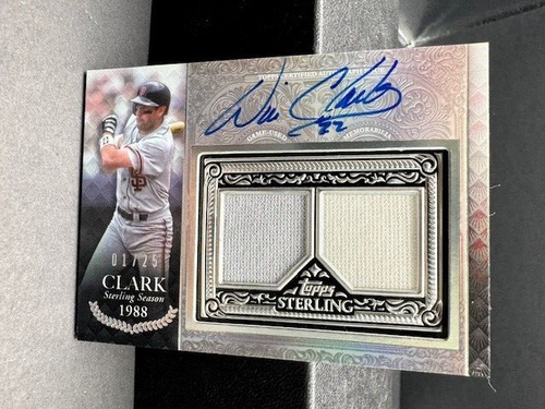 2021 Topps Sterling WILL CLARK Dual Jersey Autograph AUTO /25 | eBay