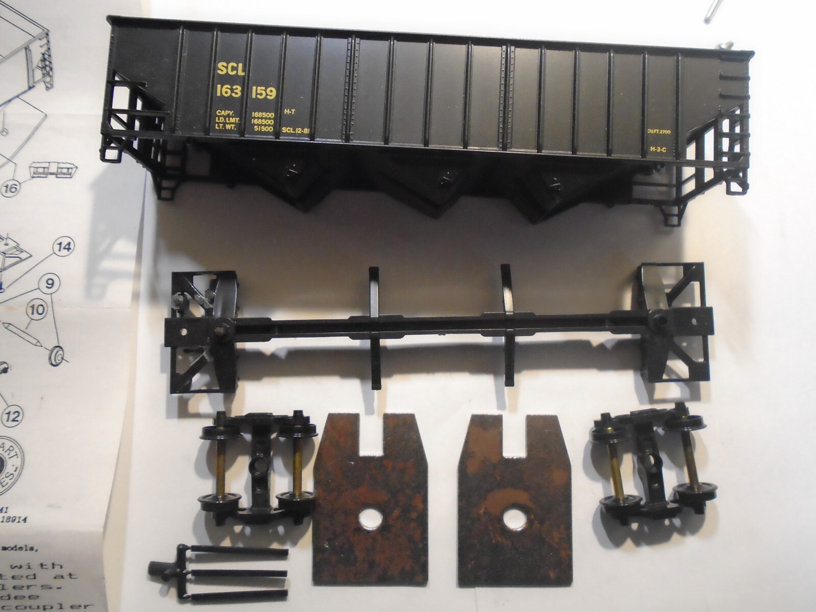 STEWART HOBBIES HO 100040 SCL TRIPLE HOPPER 163159, COMPLETE,ORIG BOX 5 ...