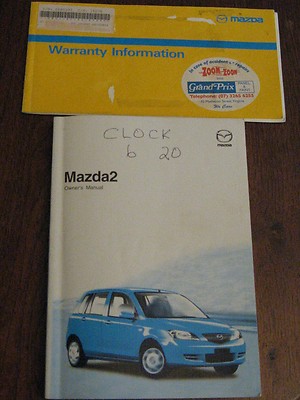 MAZDA 2 OWNER'S MANUAL PLUS matching WARRANTY/Service booklet etc, FREE ...
