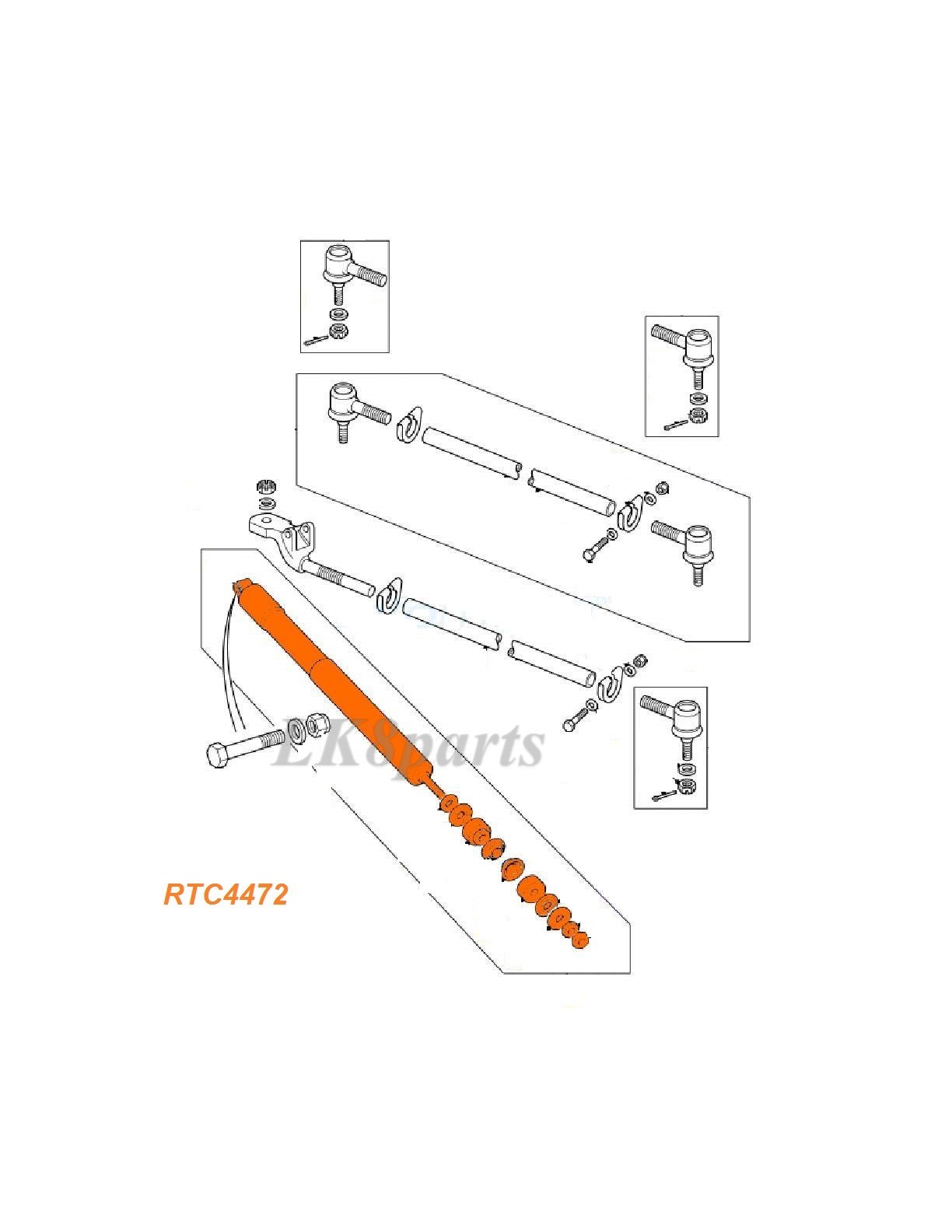Land Rover Defender Steering Damper Stabilizer Shock UK Britpart BRAND ...