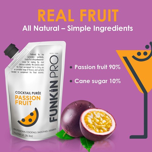 Funkin Passion Fruit Puree | Natural Mixer for Cocktails, Drinks ...