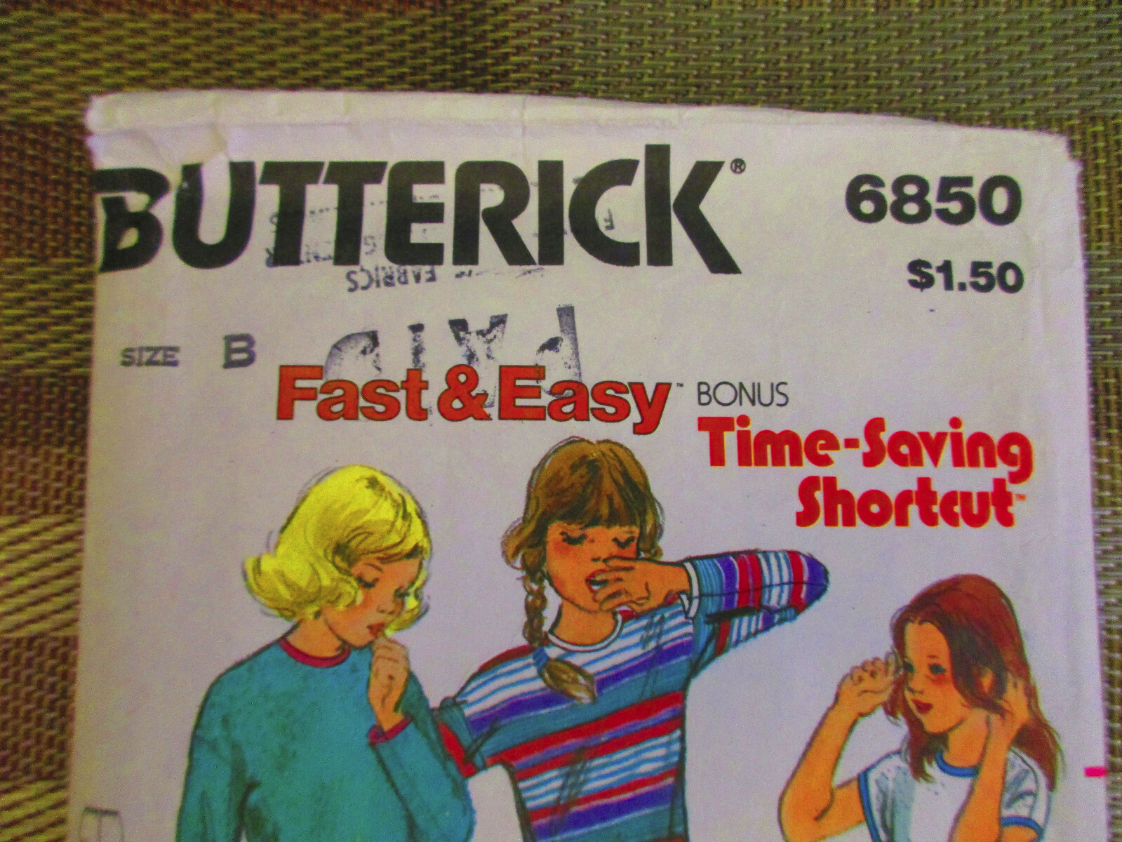 2 Girls Sewing Patterns; Butterick 6850 SizeB (10-12-14)/Simplicity ...