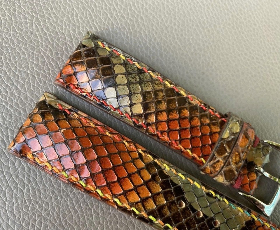 Genuine Snake Skin Watch Strap Band si 10..15 16 17 18 19 20 21 22 23 ...