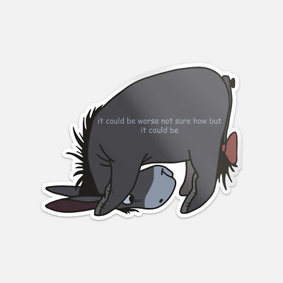 Eeyore W Quote Car Bumper Sticker Decal | eBay