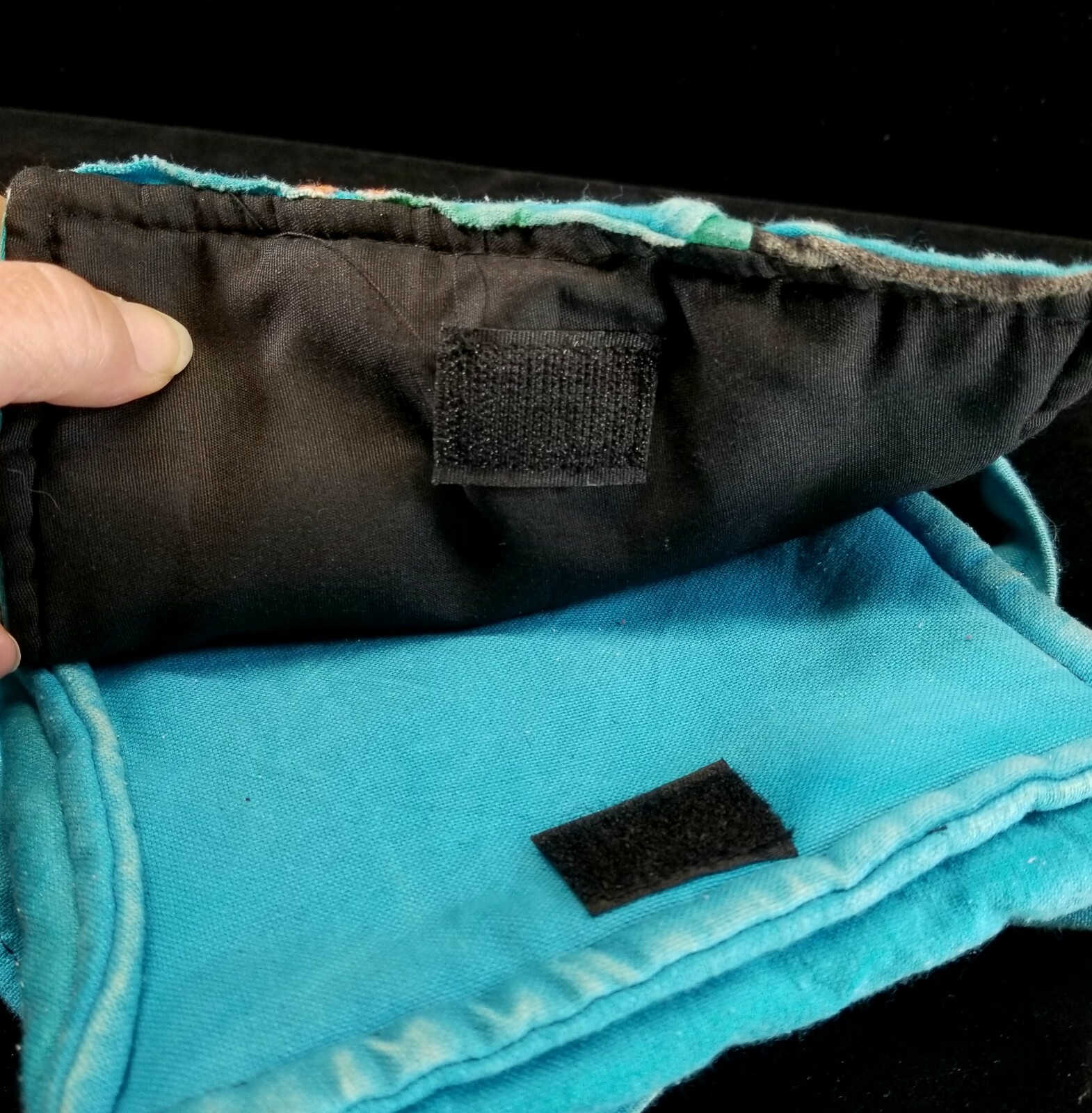 Unused Multi Distressed Cotton & Jersey Fabric Purse Med-Sm Size 3 ...