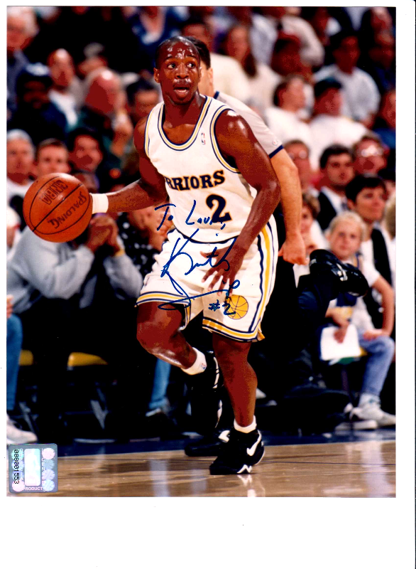 1993/94 Byron Houston & Keith Jennings Warriors NBA Photos Autograph TO ...