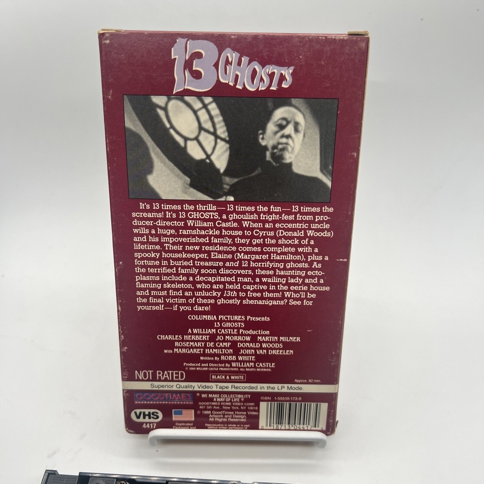 13 Ghosts VHS 1960 ‧ Horror William Castle Charles Herbert Jo Morrow ...