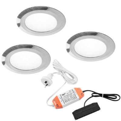 12 Volt Natural White LED Cabinet Downlights 3 Set incl Driver - Made ...