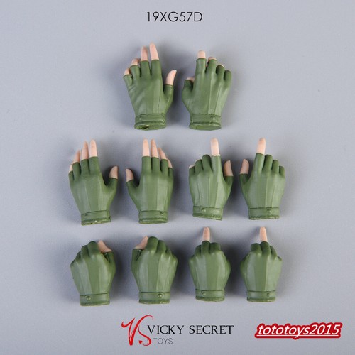 VSTOYS 1/6 19XG57D Green Half Finger glove Hand Type for PH/TBleague ...