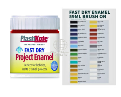 PLASTI-KOTE FAST DRY WATER BASED ENAMEL PAINT HOBBY CRAFT PROJECT DIY ...