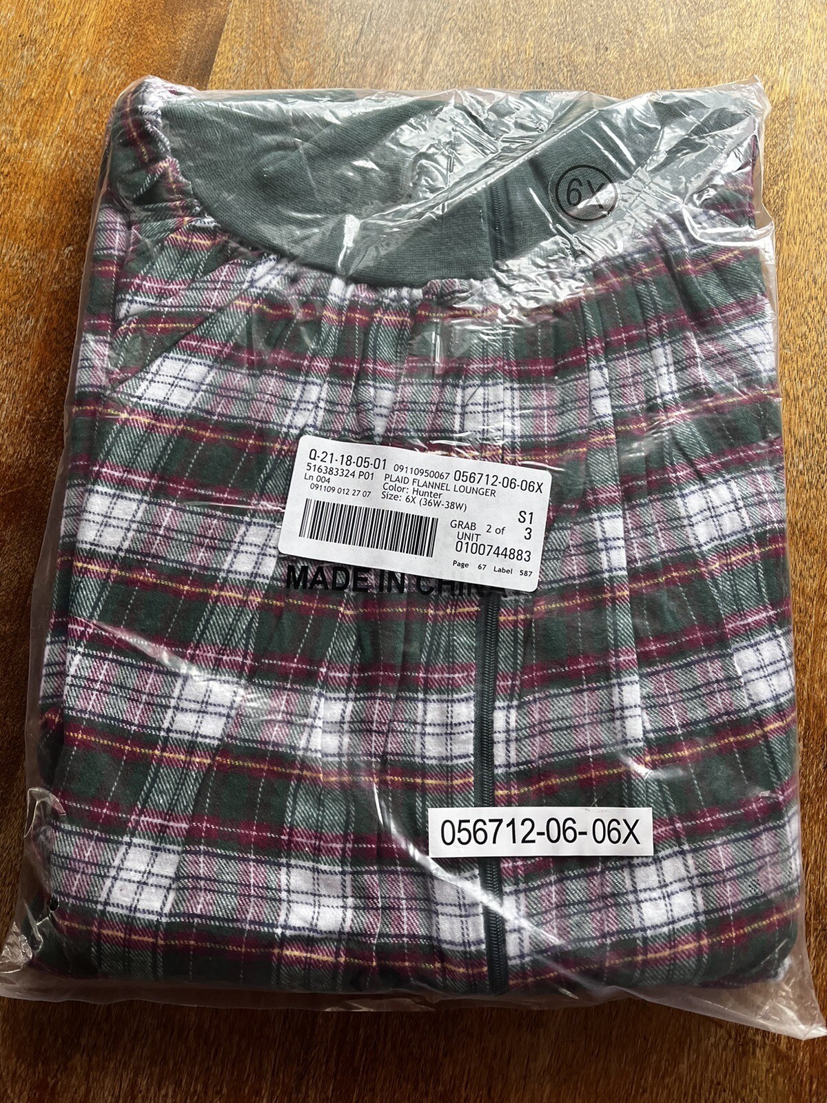 Anthony Richards New Hunter Plaid Flannel Full Length Gown/ 1/2 Zipper ...