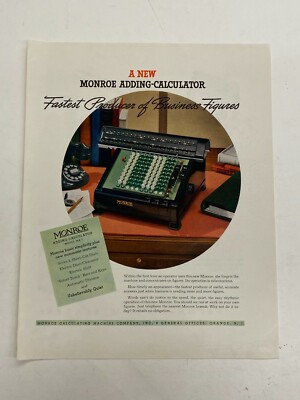 Cash Register, Adding Machines - Vintage Monroe Calculators