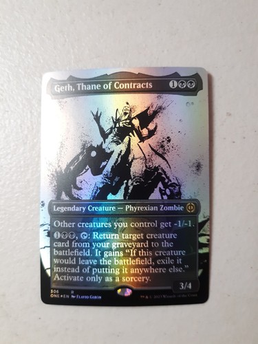 1x FOIL EXTENDED Showcase Geth, Thane of Contracts Phyrexia All Will Be ...