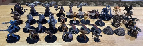 Lot of 37 Assorted Large Dungeons & Dragons *D&D* Wizkids Miniatures ...
